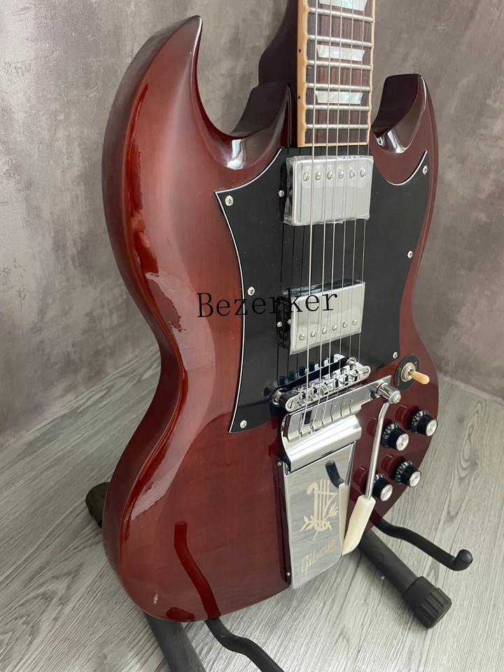 Custom SG Model G400 Wine Red Electric Guitar Vibrato System 2 Pickups ...