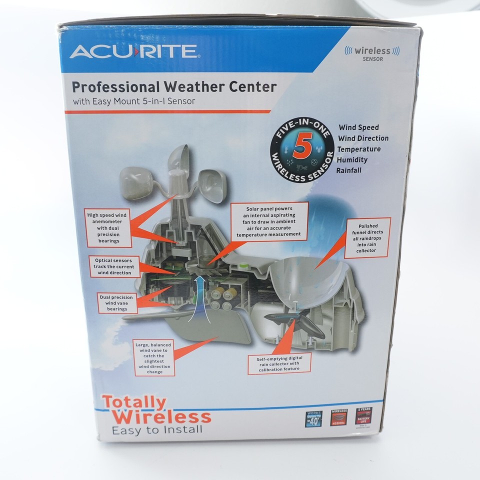 AcuRite Professional Weather Center - Wireless 5 In 1 Sensor - 01015A3 ...