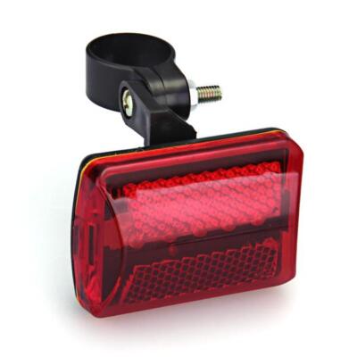 Red Bicycle Bike Rear Tail Light 5-LED Safety Flashing Mount AA Battery ...