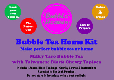 Bubble Heaven Milky Taro Bubble Tea with Taiwanese Tapioca Boba Pearls ...