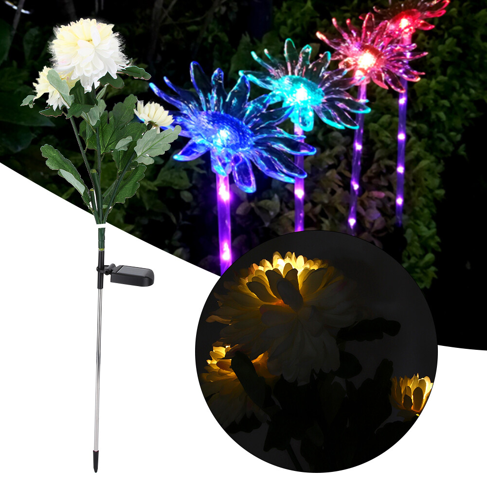 EMB Outside Solar Landscape Yard Lamp Garden Lawn Flower Shape LED ...