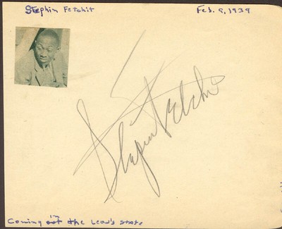 STEPIN FETCHIT - AUTOGRAPH CIRCA 1939 | eBay