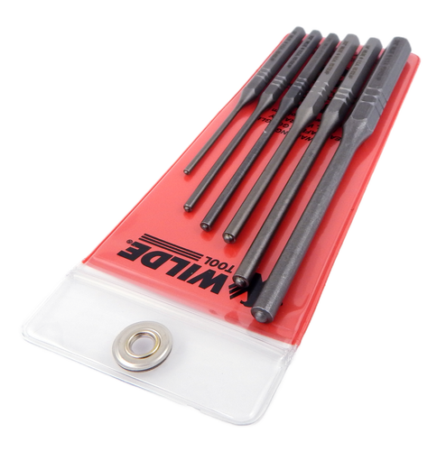 Wilde 6pc Roll Pin Punch Set Spring Punch 1/8" to 5/16 Inch MADE IN USA ...