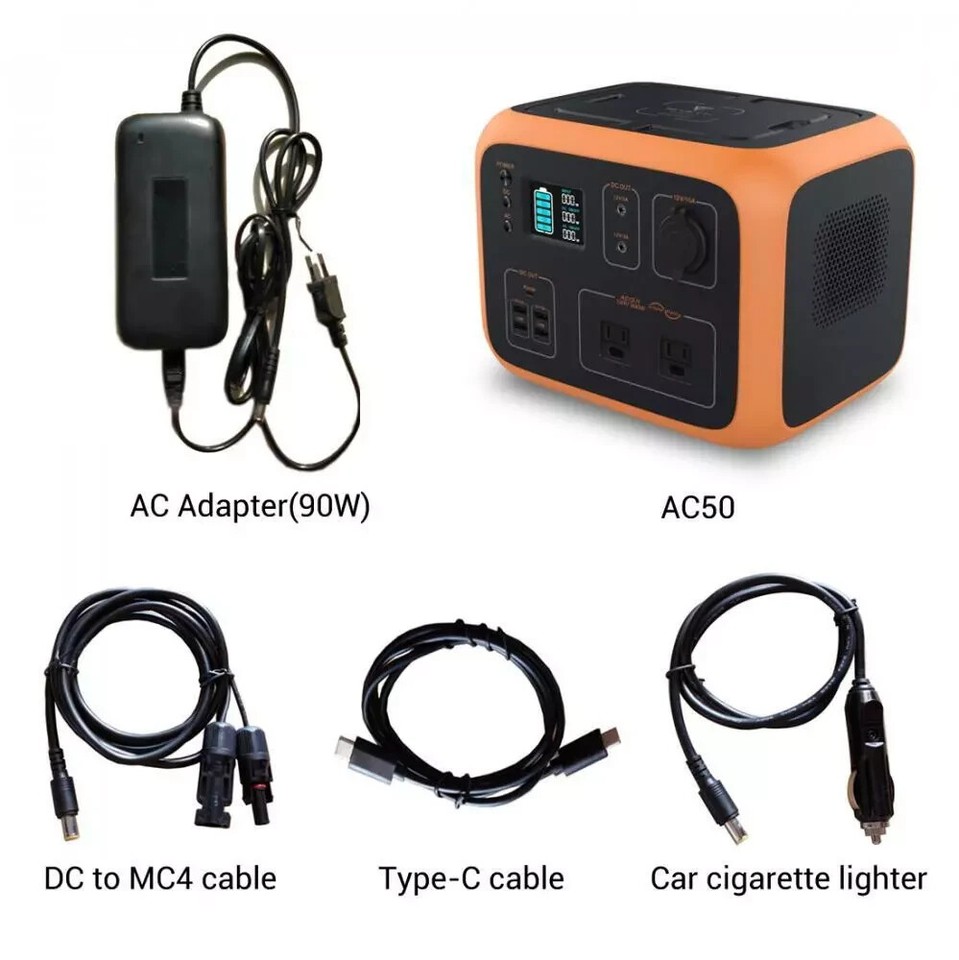 POWEROAK Portable Power AC50S 500Wh Generator Sine-Wave AC/DC Output UK ...