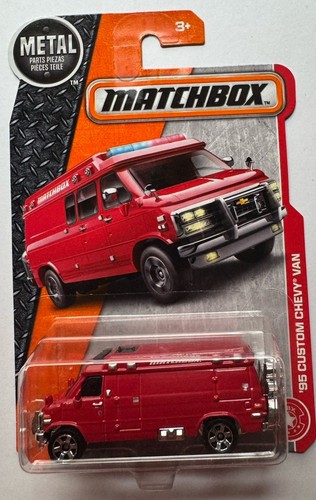Matchbox 2017 MBX RESCUE '95 Custom Chevy Van 87/125 (with Bike) | eBay