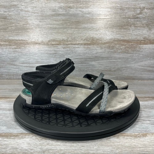 Merrell Women’s Terran Slide II Sport Black Gray Adjustable Sandals ...