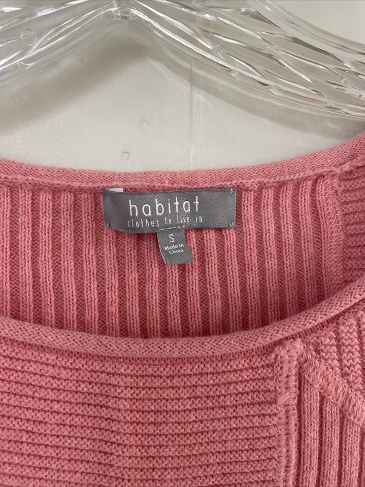 Habitat Clothes To Live In Pullover Sweater Womens S Pink Cotton | eBay
