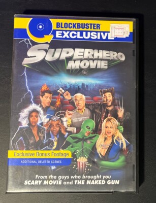 SUPERHERO MOVIE Blockbuster Exclusive DVD FORMER BLOCKBUSTER VIDEO ...