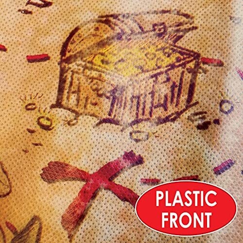 Plastic Treasure Map Party Accessory (1 Pirate Plastic Treasure Map - 1 ...