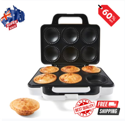 Electric Pie Maker 6 Pies Machine Non Stick Tarts Quiches Meat Apple ...