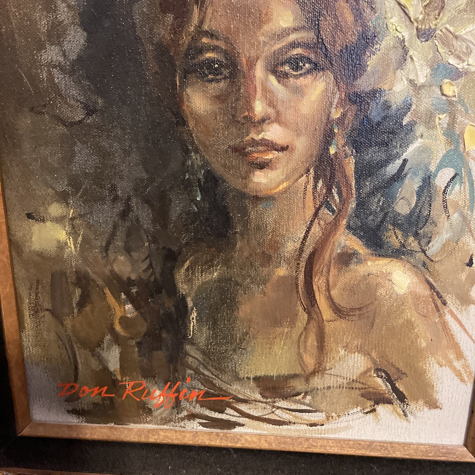 Don Ruffin Portrait Lady -Original oil on canvas painting 11" (W) X 14 ...