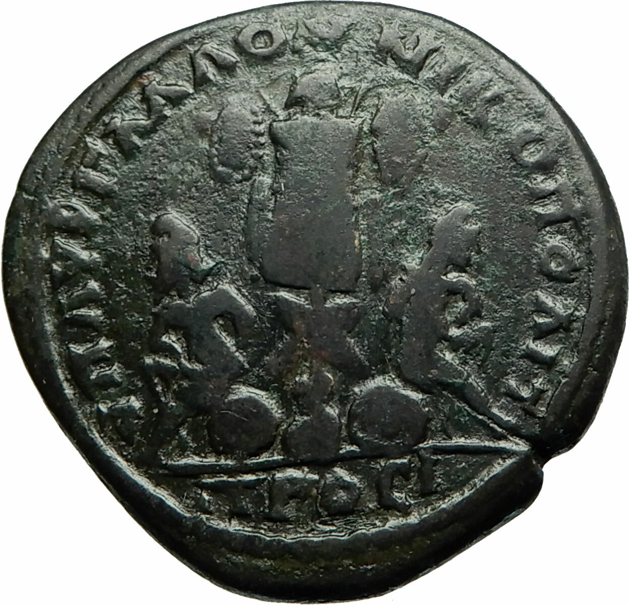 SEPTIMIUS SEVERUS 202AD Nicopolis ad Istrum TROPHY Tropaion Roman Coin ...
