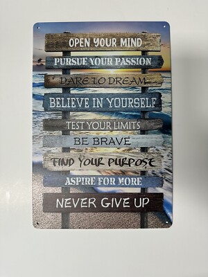 Inspirational Tin Sign Wall Art Decor,Vintage Metal Tin Inspirational ...