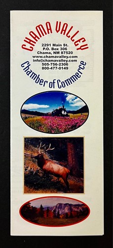 1990s Chama Valley NM Mexico Cumbres Toltec Railroad Map Vintage Travel ...