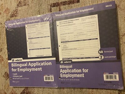 Adams Employment Applications 50/Pad 2 Pads/Pack (ABF 9661) 195990 (2pk ...