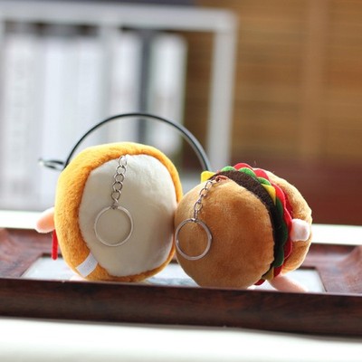Creative Cute Cartoon Food Styling Plush Pendant Keychain Bag Charms ...