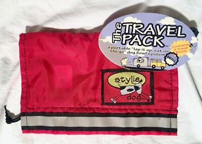 Stylie Dog Collapsible Travel Food/Water Bowls Pack Pet Supplies Small ...