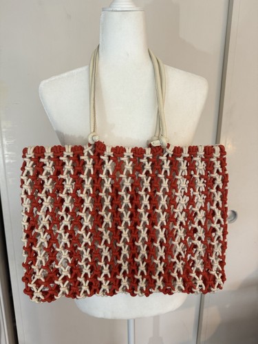 Clare V Sandy Purse In Red /beige Mesh | eBay