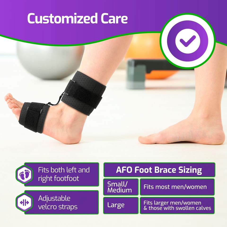 Drop Foot Brace - AFO Splint for Foot Drop Relief and Support | eBay