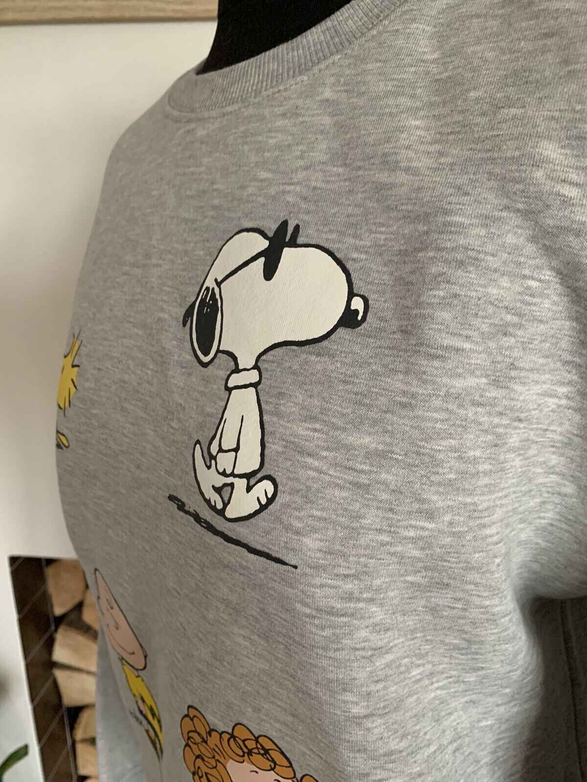 Rare New STUNNING Peanuts SNOOPY Grey Jumper Top - UK… - Gem