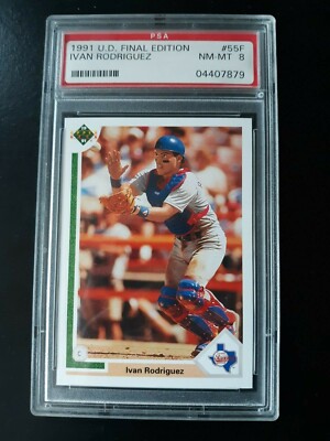 Ivan Rodriguez Rangers 1991 Upper Deck Final Edition #55F Rookie Card ...