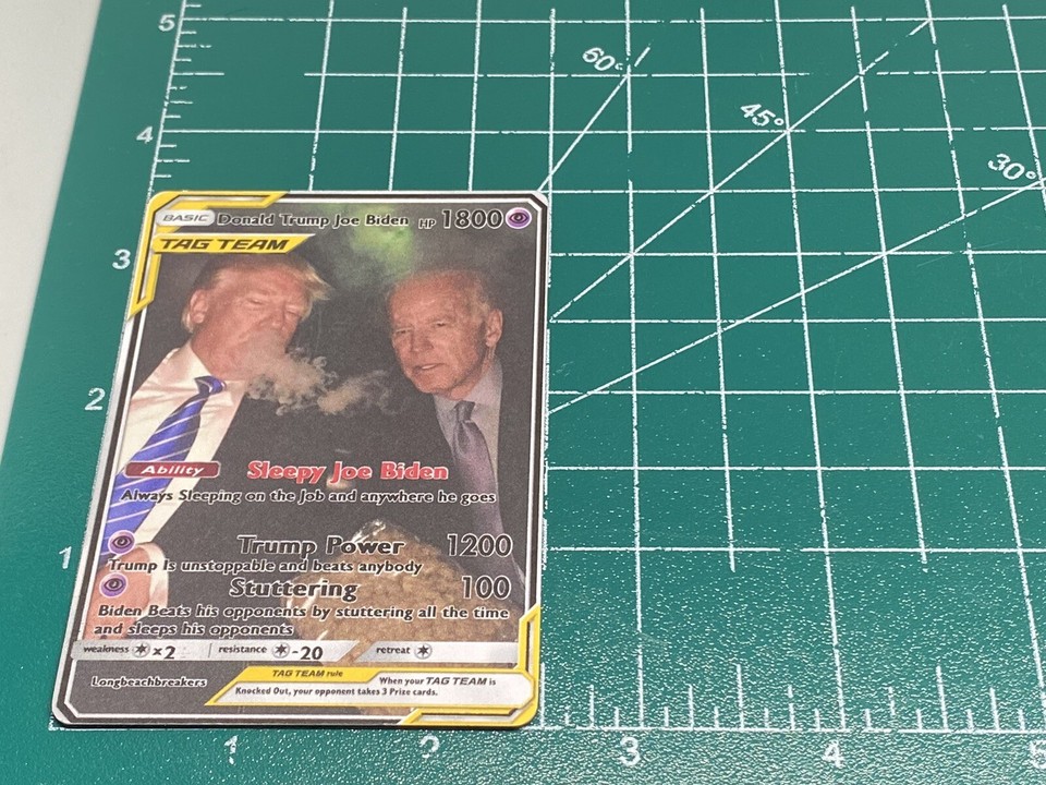 Donald Trump Joe Biden Pokémon Card Full Art | eBay