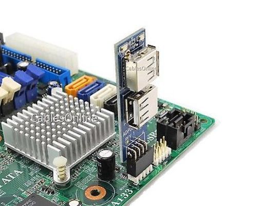 USB 2.0 9-Pin Header (2x5) to Dual USB A Female Port I Type Internal ...