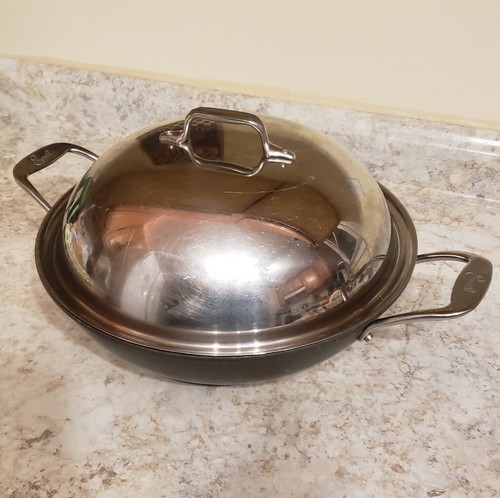 All-Clad 12 inch Emeril 2-Handle Wok Saute Pan + Stainless Steel Lid | eBay