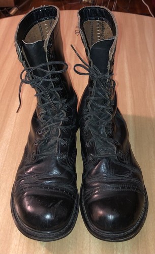Vtg 1950s Size 11 Black Korean War US Army Jump Combat/ Paratrooper ...