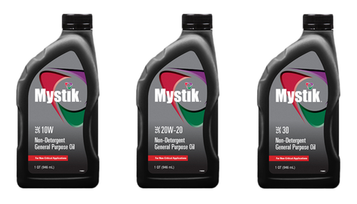 Mystik Non-Detergent General Purpose Oil; SAE 10W, 20W or 30W; Case of ...