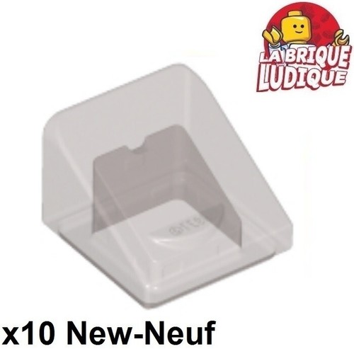 Lego 10x Slope Brick 30° 1x1 x2/3 Smoked Trans Black Brown 54200 New | eBay