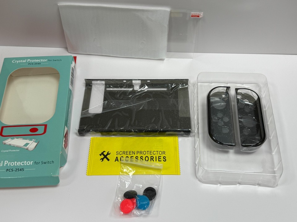 Glitter Case for Nintendo Switch + Screen Protector & 3 Pairs Of Joy ...