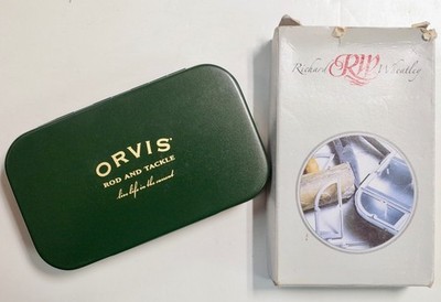 ORVIS Rod and Tackle by WHEATLEY Aluminum Green SWING Leaf Foam FLY BOX ...