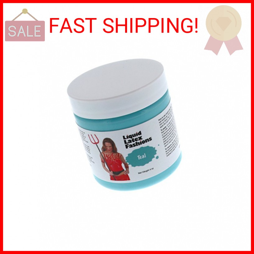 Teal 4 Oz - Liquid Latex Body Paint, Ammonia Free No Odor, Easy On and ...