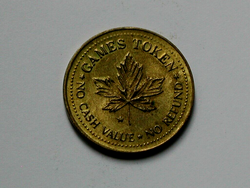 Clown Face & Leaf Amusement Arcade Game Token - 22mm type (with 1-star ...