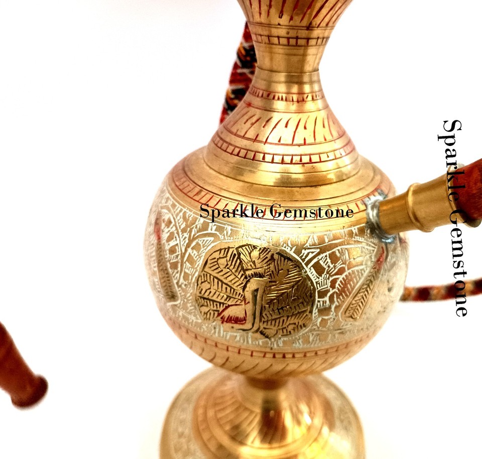 Indian Brass Vintage Folding Hookah Set Pipes Antique Finished Unique ...