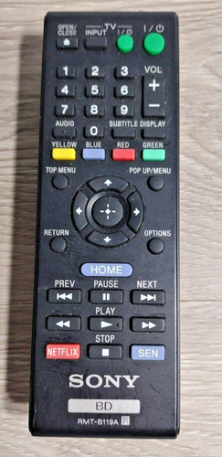 Original RMT-B119A Sony BD Remote Control for Blu-Ray Disc DVD Player ...