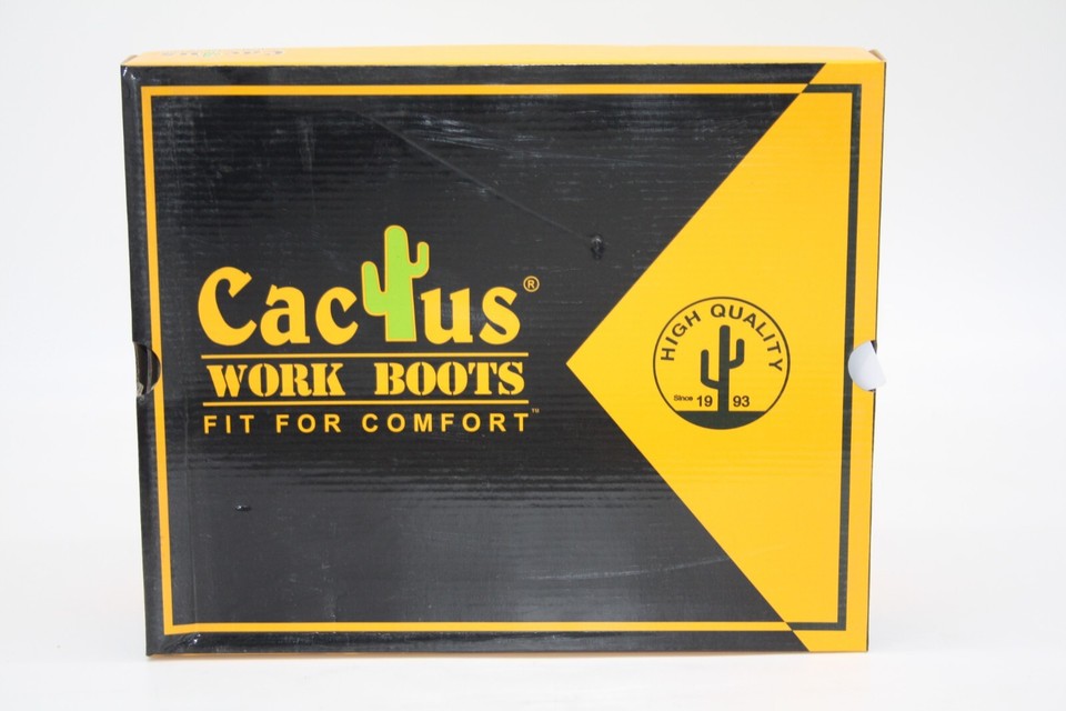 CACTUS FOOTWEAR WORK BOOT 9219S STEEL TOE BLACK OIL RESISTANT MEN'S | eBay