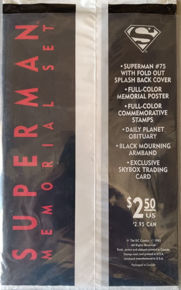 Superman Memorial Set Number 75 Fold Out Splash Back Cover - 1992 - DC ...