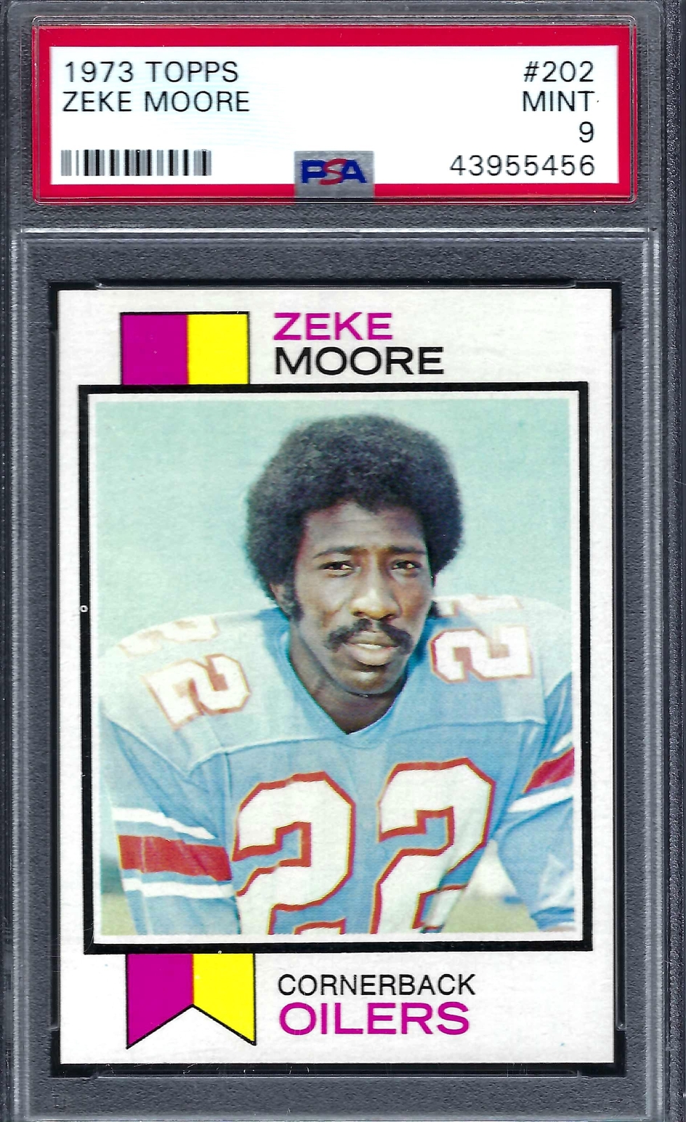 1973 Topps FB #202 PSA 9 Zeke Moore Oilers 202 | eBay