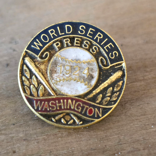 Baseball Press Pin 1924 Washington Senators World Series | eBay
