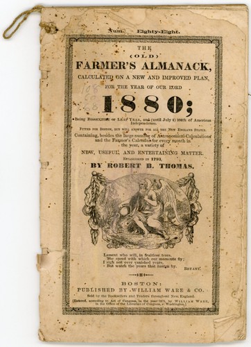 1880 Robert Thomas Farmer's Almanack William Ware 10 | eBay