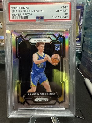 2023 Panini Prizm Brandon Podziemski Silver Rookie PSA 10 Gem Mint ...