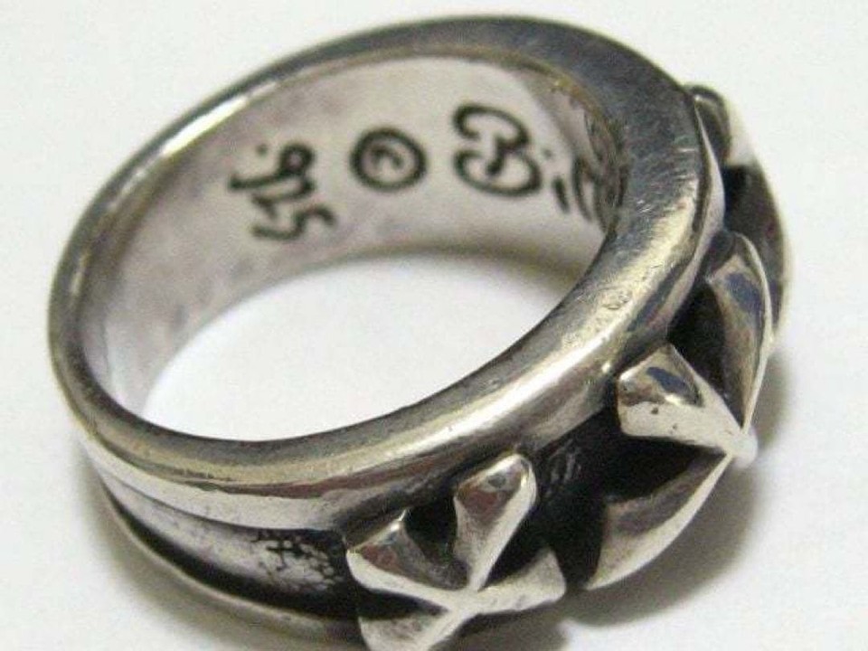 Bill Wall Leather Large Lucky Cross Ring Silver Design Style Pattern ...