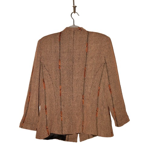 DEBORAH CROSS $298 Art to Wear Handcrafted Woven Jacket Large 40" Bust ...