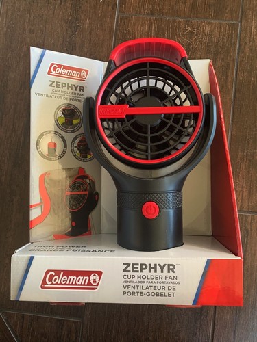 New Coleman Zephyr Cup Holder Fan Camping Outdoor Portable | eBay