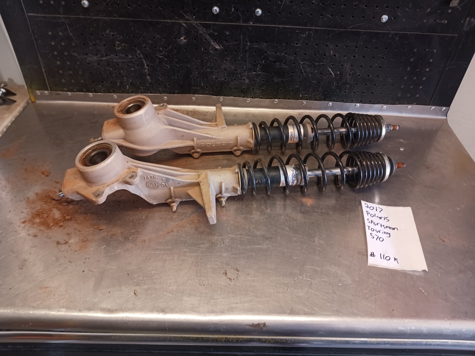 #110K 2017 POLARIS SPORTSMAN 570 TOURING FRONT SHOCKS STRUTS SPINDLE ...