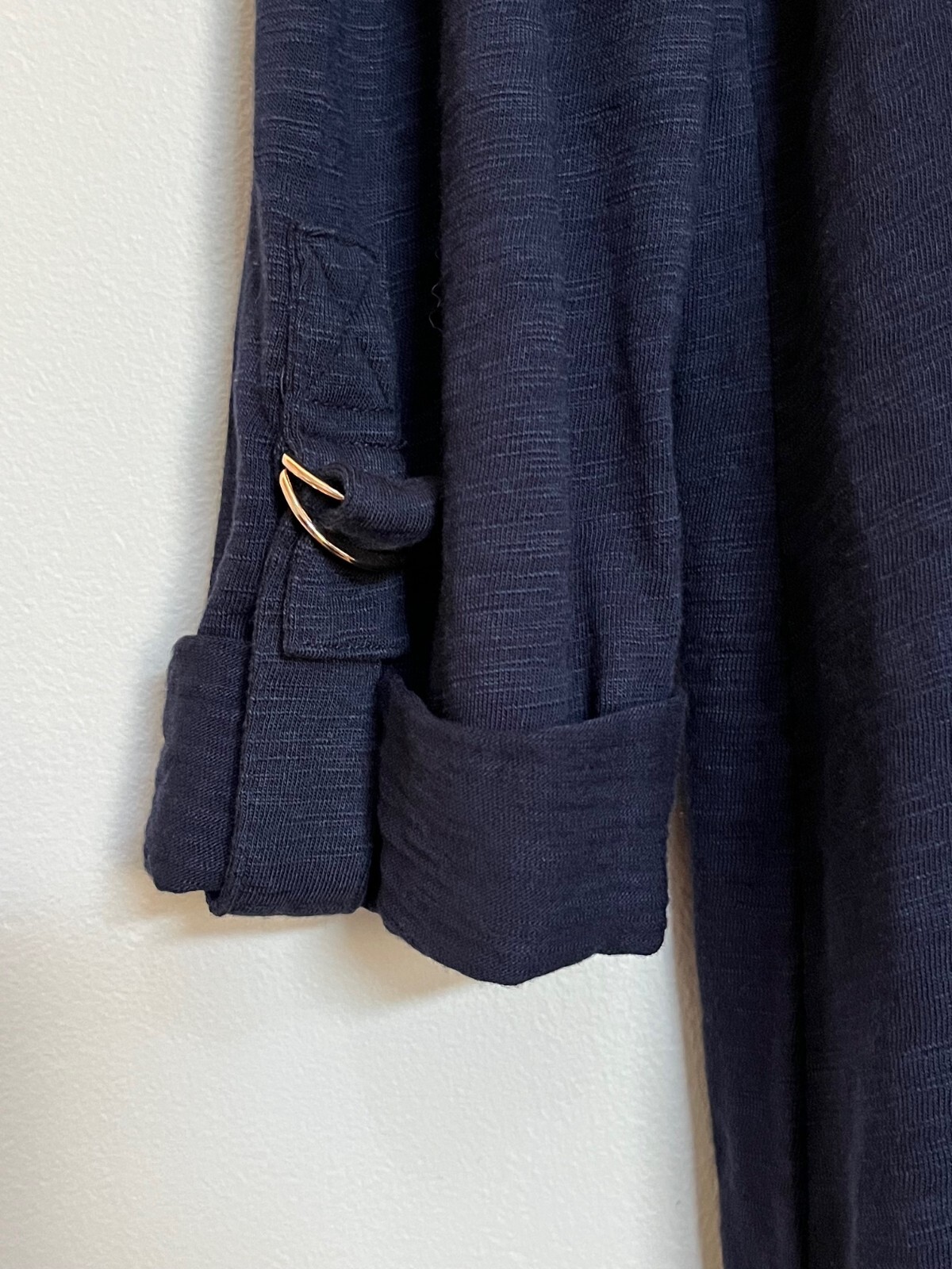 NWT Chico's 3/4 sleeve cotton modal scoop neck turnback cuff knit top ...