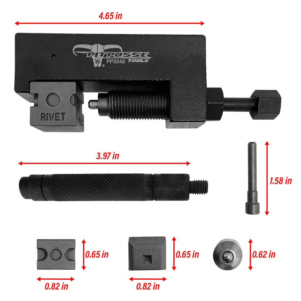 Pit Posse Chain Breaker Motorcycle Cutter Rivet Tool Standard O Ring ...