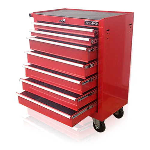 373 US PRO RED TOOLS AFFORDABLE STEEL CHEST TOOL BOX ROLLER CABINET 7 ...